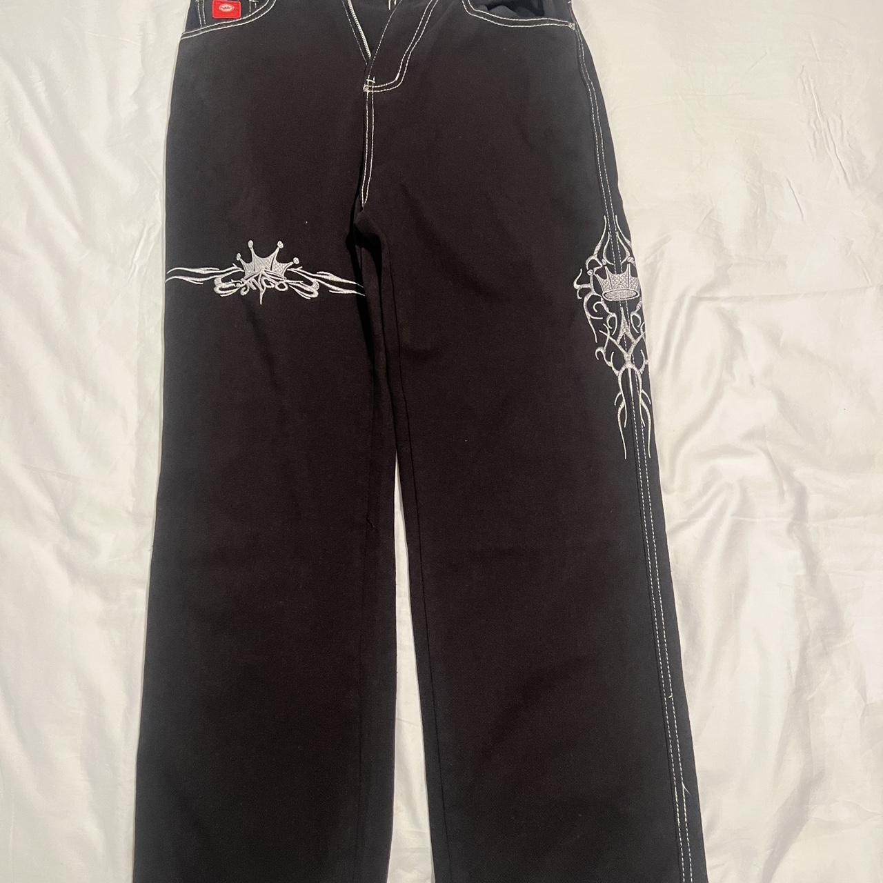Jnco jeans Very nice pattern Baggy fit Open to... - Depop