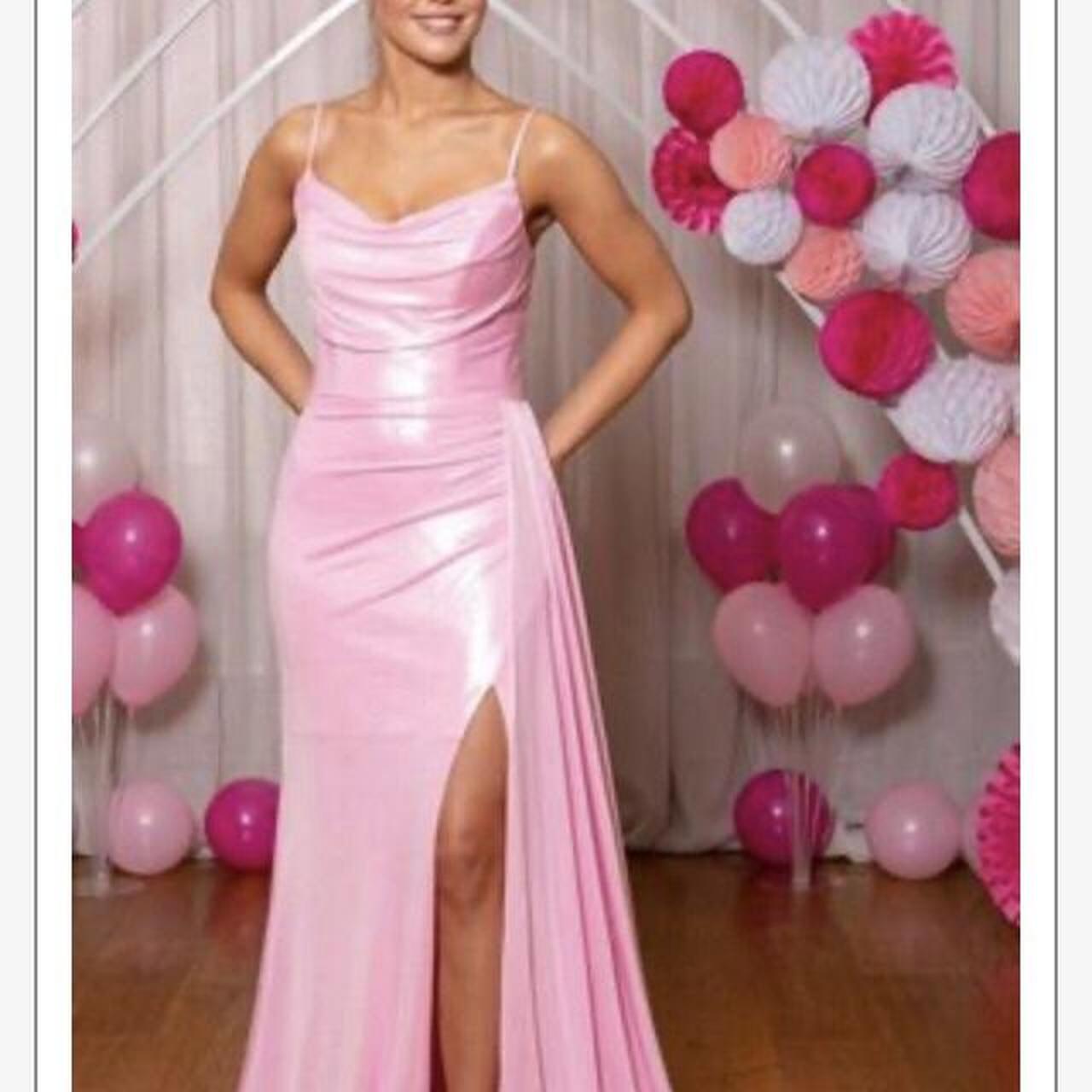 Metallic pink debs/formal dress. Size 6. Would fit... - Depop