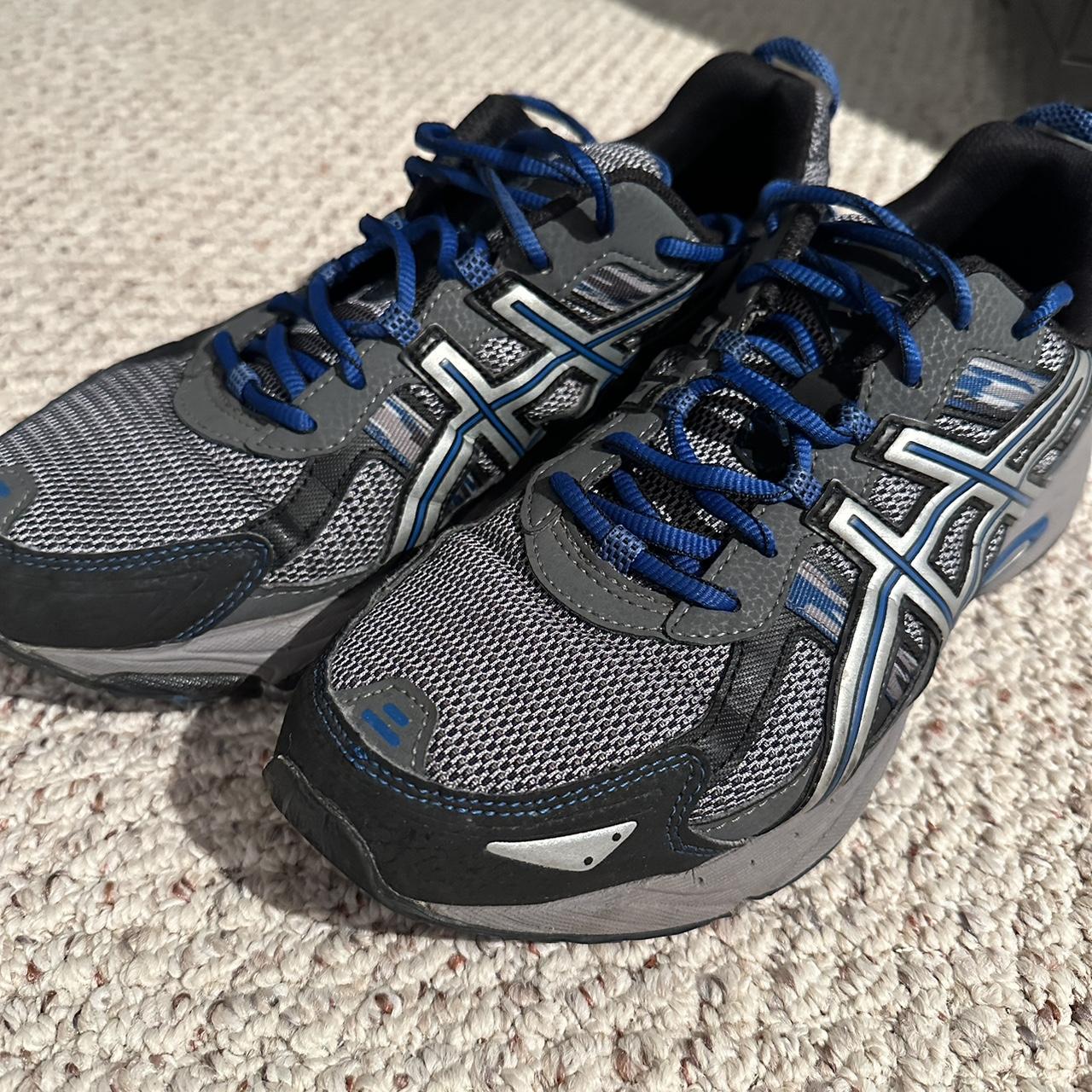 ASICS GEL BLUE AND GREY SIZE 11 - Depop