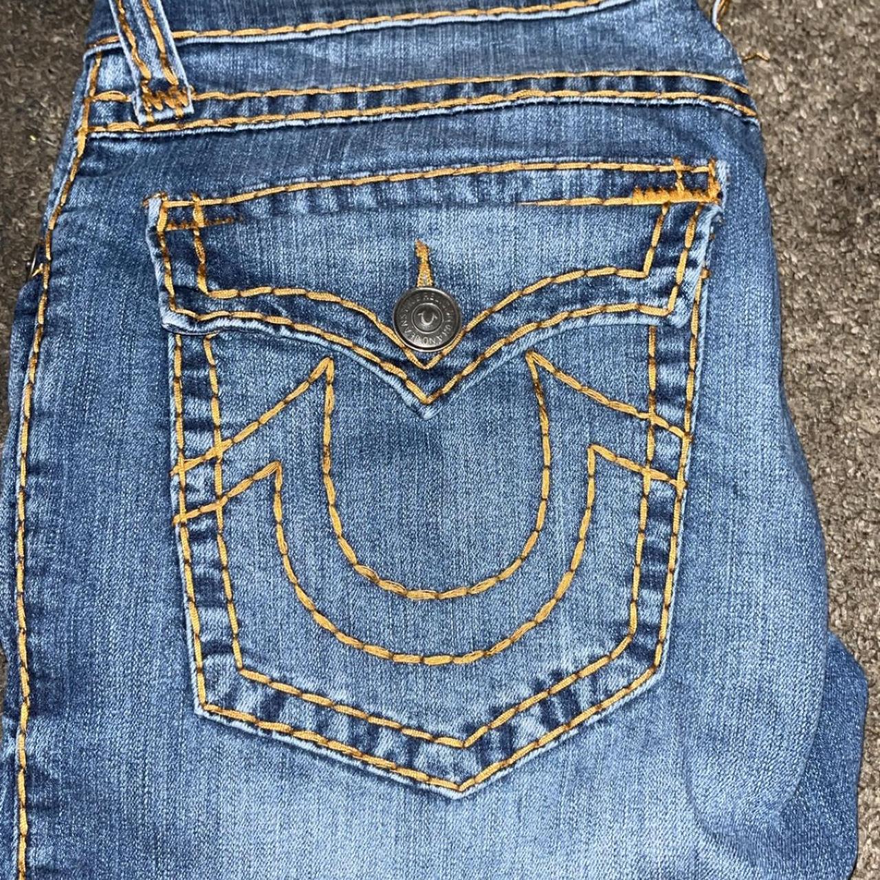 True religion OG STITCHING THESE JEANS FIRE 33x30... - Depop