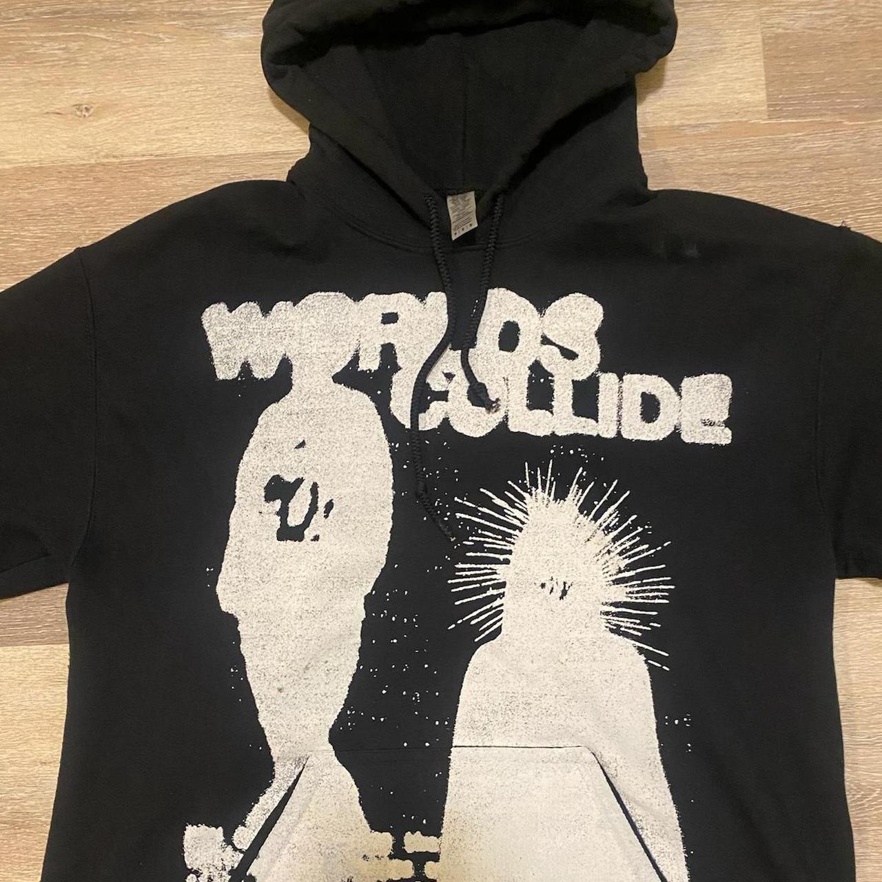 World collide black and white hoodie #graphichoodies... - Depop