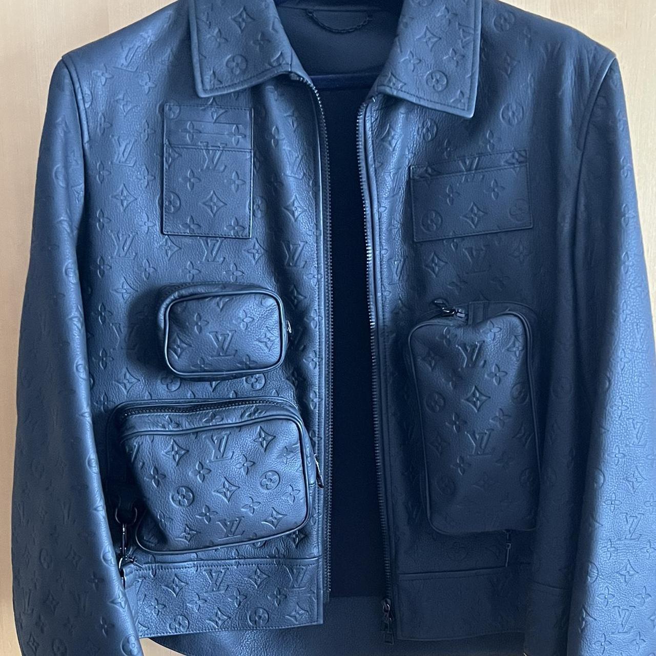 Louis Vuitton Monogram Embossed Utility Leather... - Depop