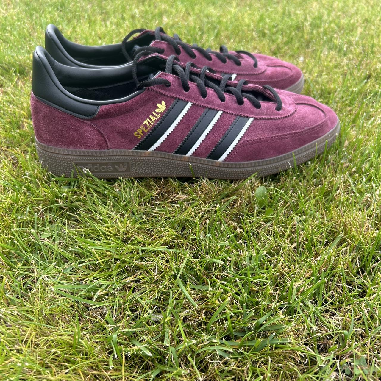 Maroon/Burgundy Adidas Spezials, Size 9 mens. I wore... - Depop