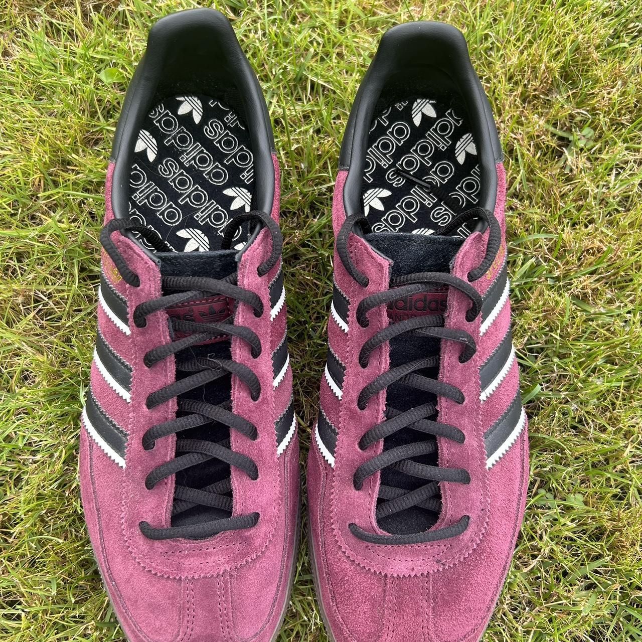 Maroon/Burgundy Adidas Spezials, Size 9 mens. I wore... - Depop