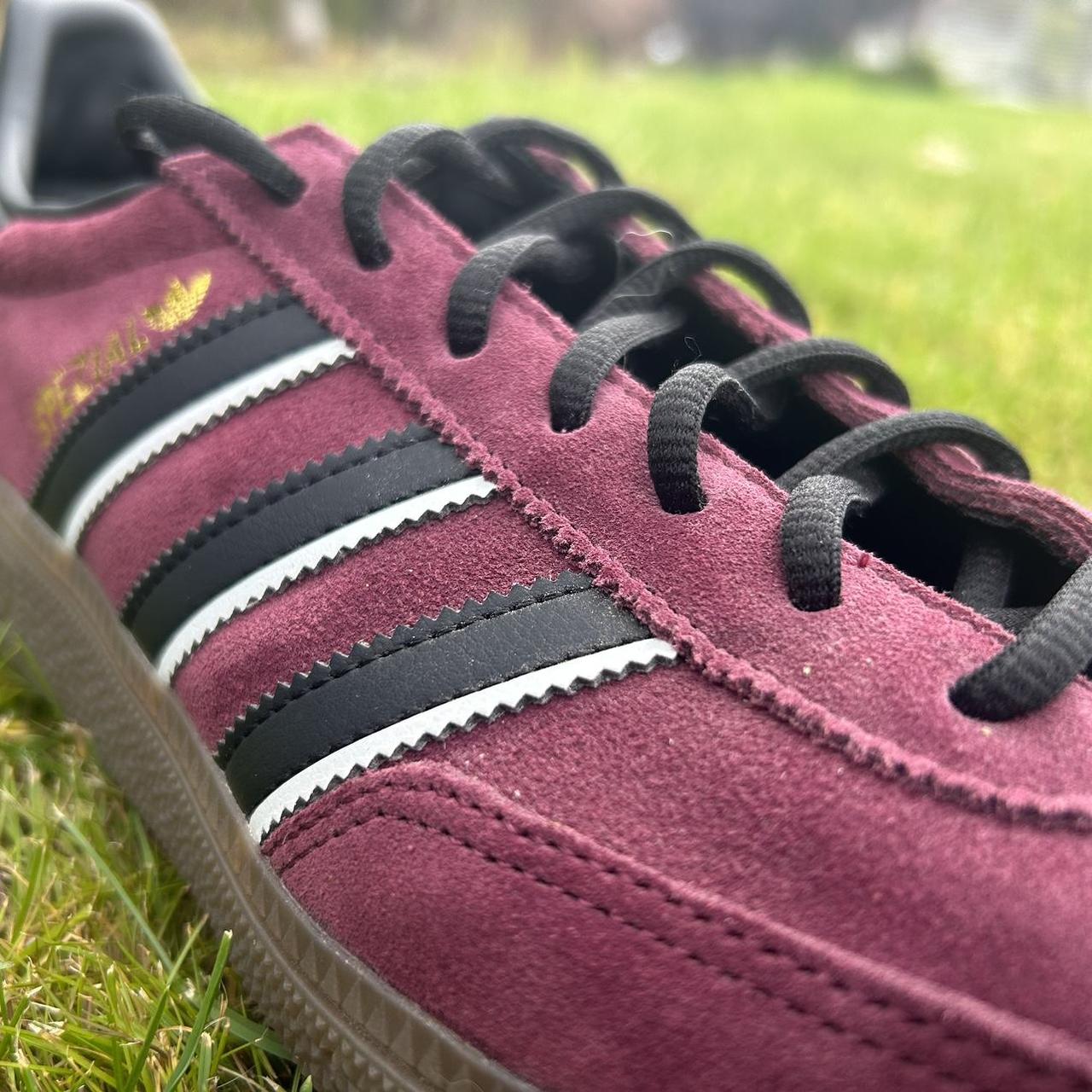 Maroon/Burgundy Adidas Spezials, Size 9 mens. I wore... - Depop