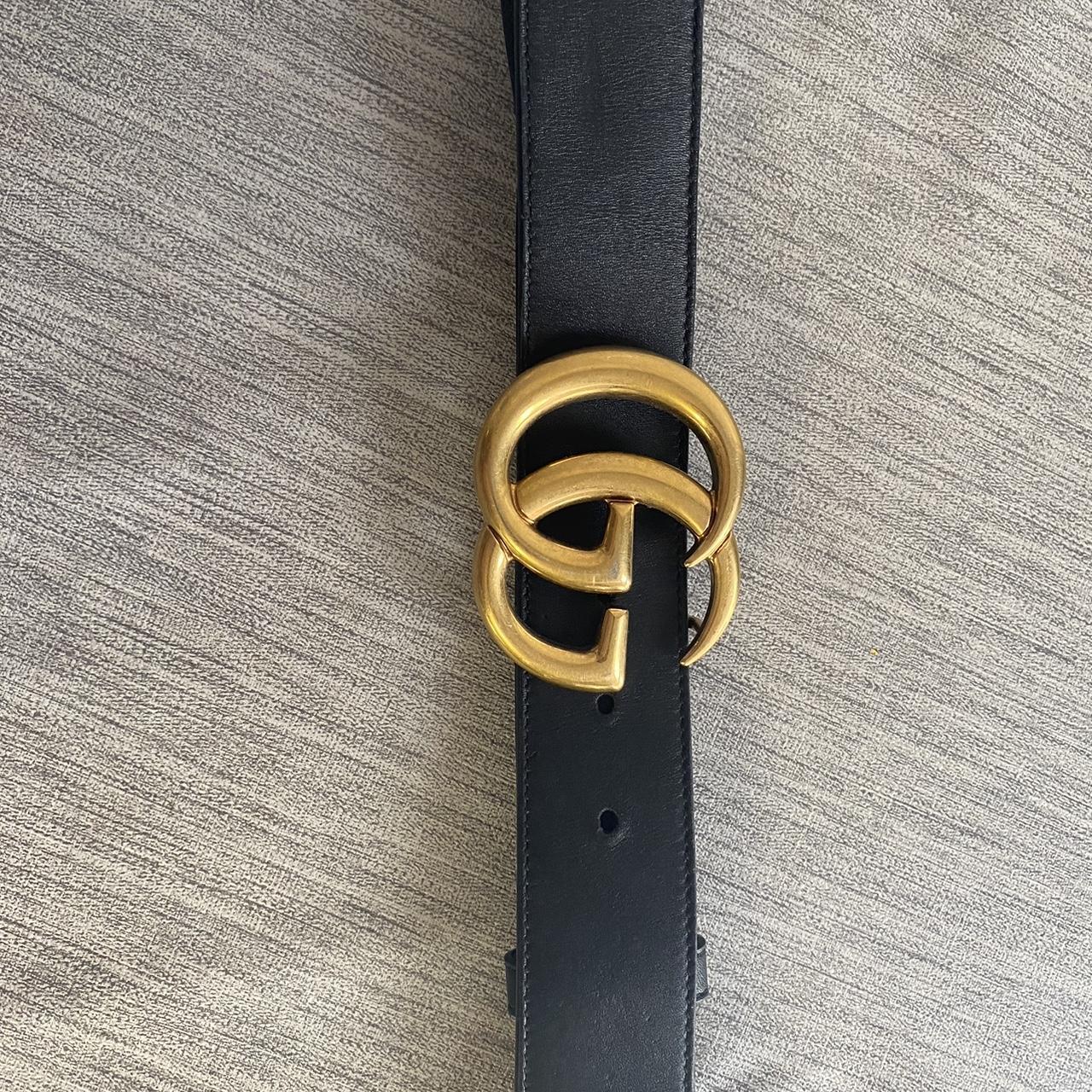 Authentic black womens gucci belt Very good... - Depop