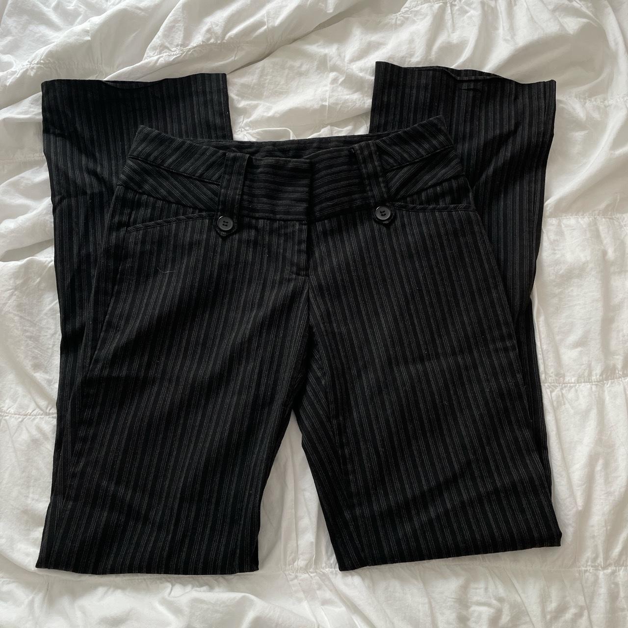 low rise pinstripe pants with slight flare💃 they're... - Depop
