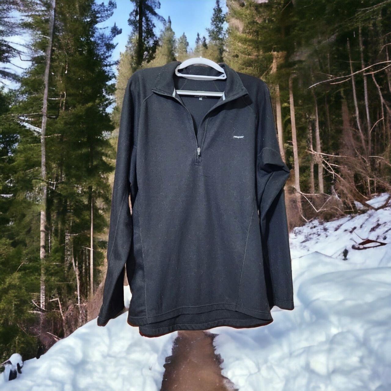 1/4 zip black performance base layer, 100%... - Depop