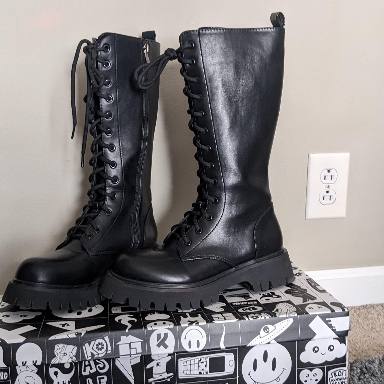 Koi footwear/dollskill vegan leather boots UK size 6 - Depop
