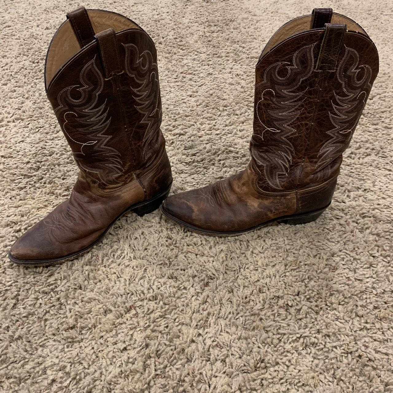 Justin Brand Brown Cowboy Boots Men’s Size 12 - Good... - Depop