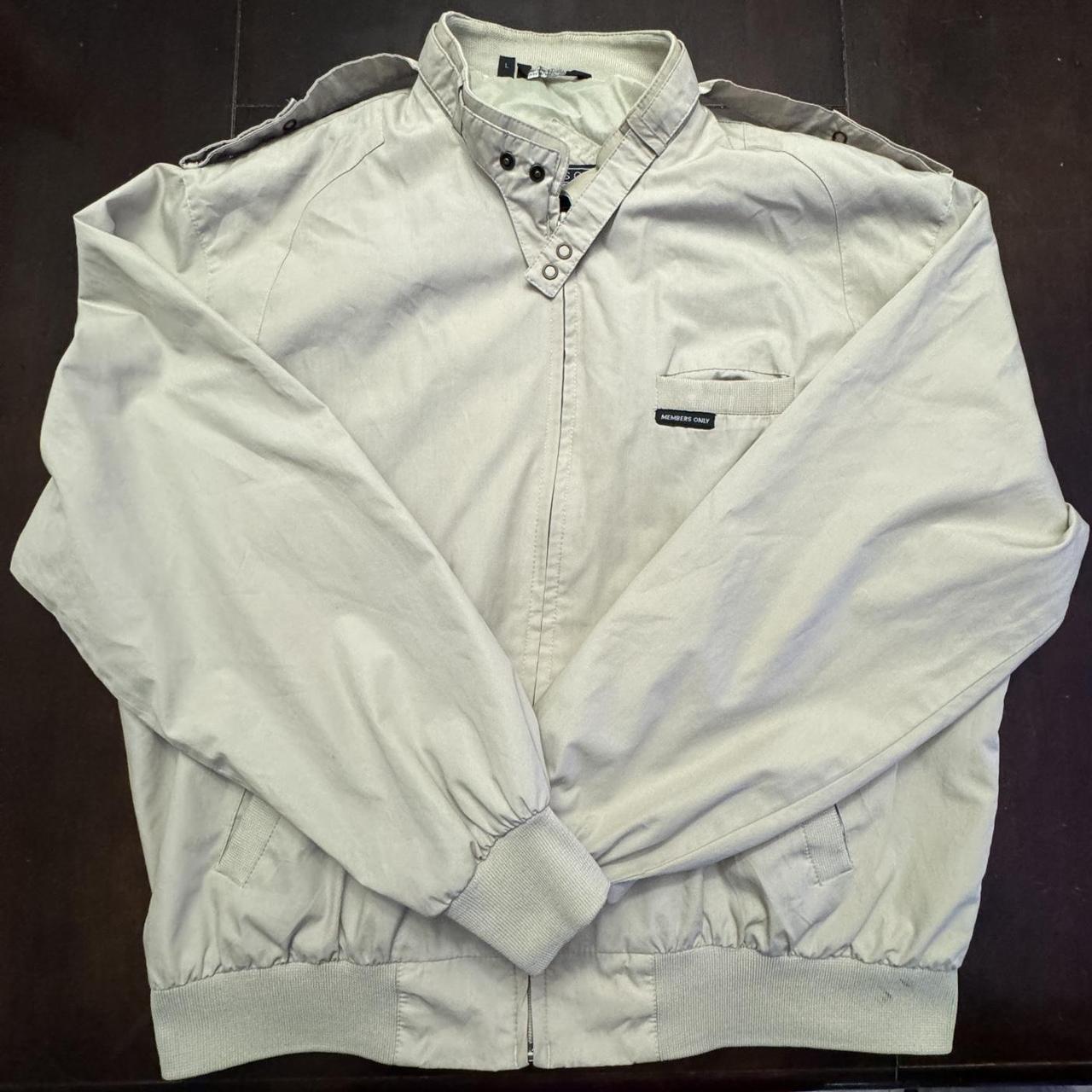 Members Only Bomber Jacket Iconic 80s style earth... - Depop