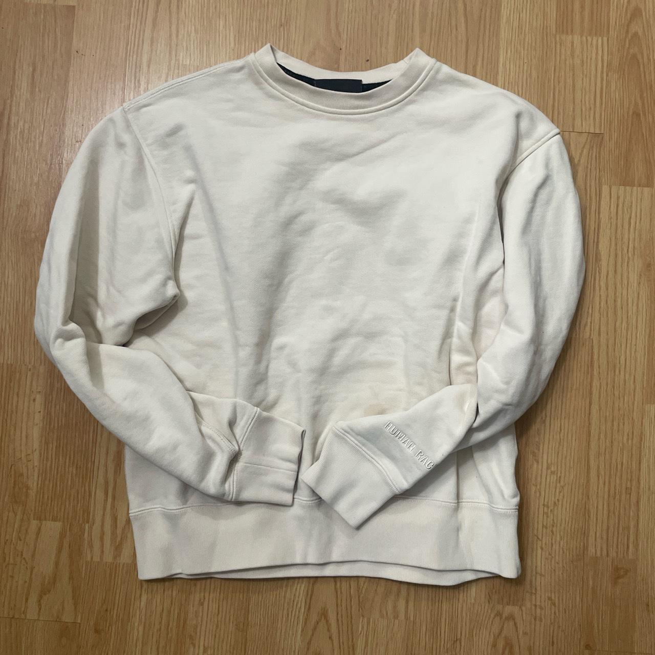 Adidas cream color crewneck size medium - Depop