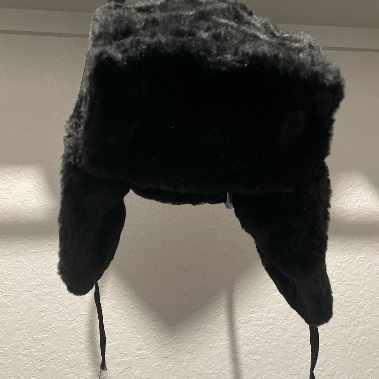 Black Fuzzy Ushanka SEND OFFERS Made in Russia Very... - Depop
