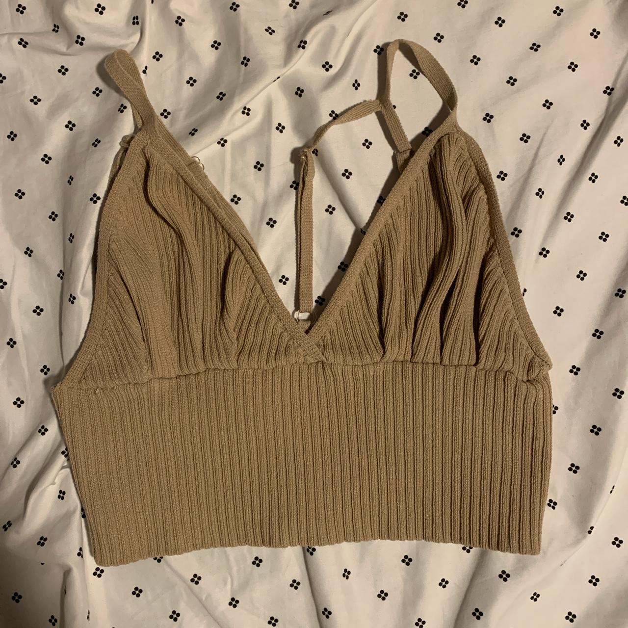 tan crop top #tan#boho#fairycore#croptop - Depop