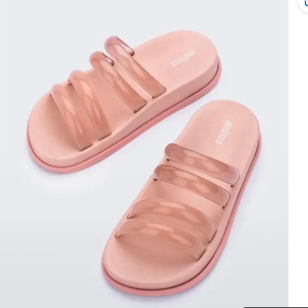 Melissa "Wave" Slides in Pink - Size 9 - Depop