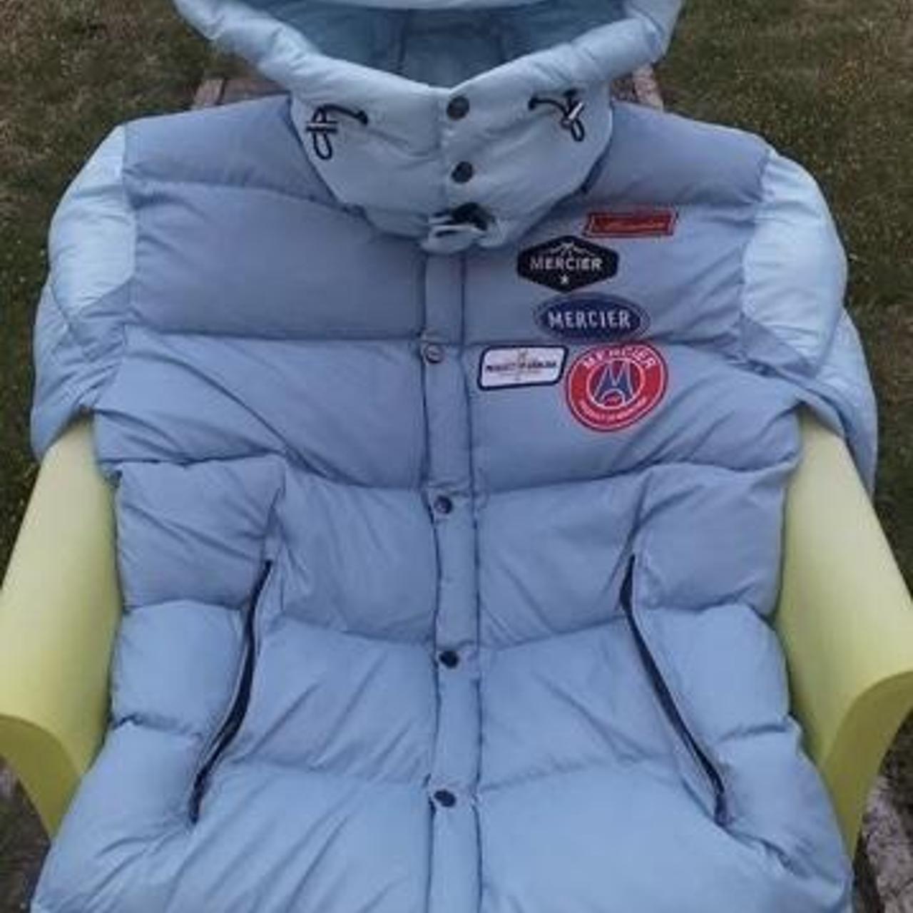 Brand new never worn light blue Mercier Coat with... - Depop