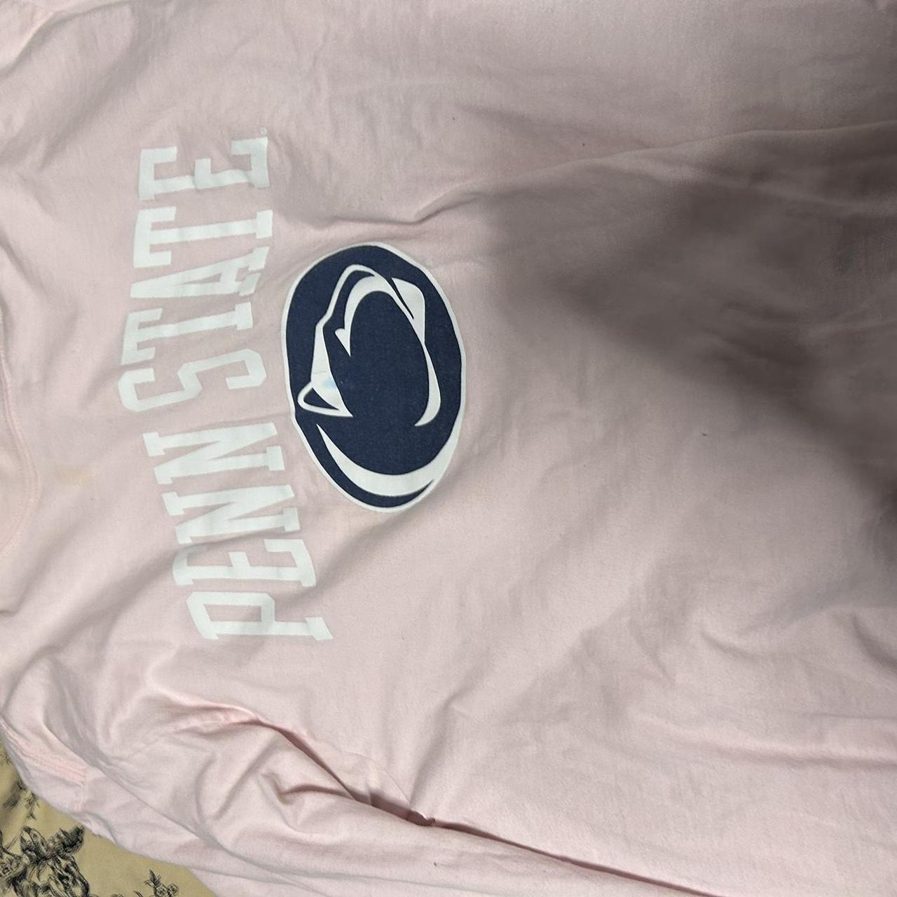 Pink penn State long sleeve has a rip under arm and... - Depop