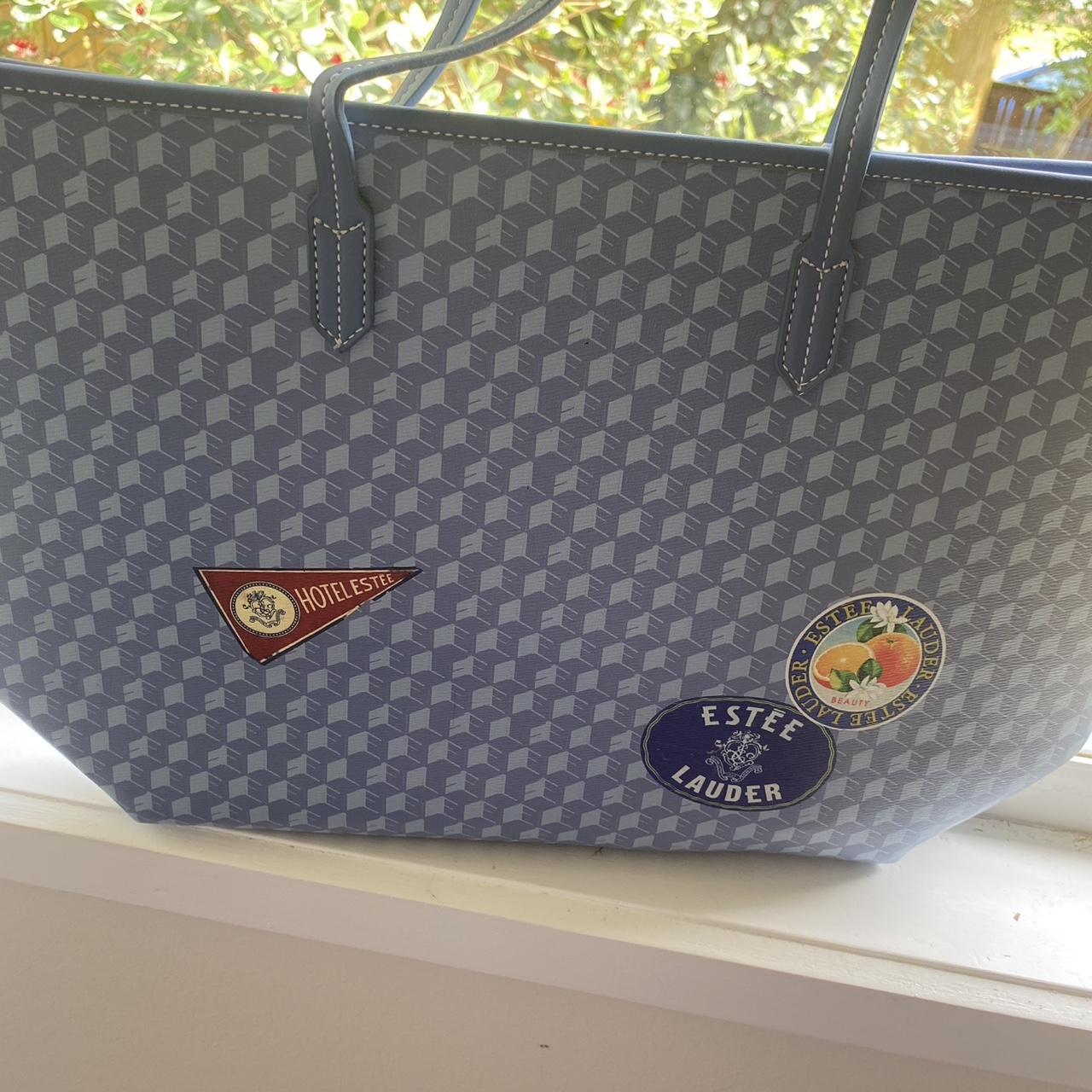 Blue Estee Lauder beach bag tote, its pretty old but... - Depop