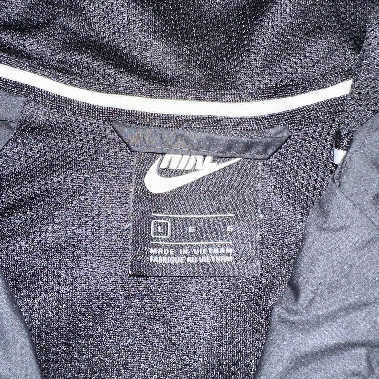 black nike windbreaker kids size large, can fit xs-s - Depop