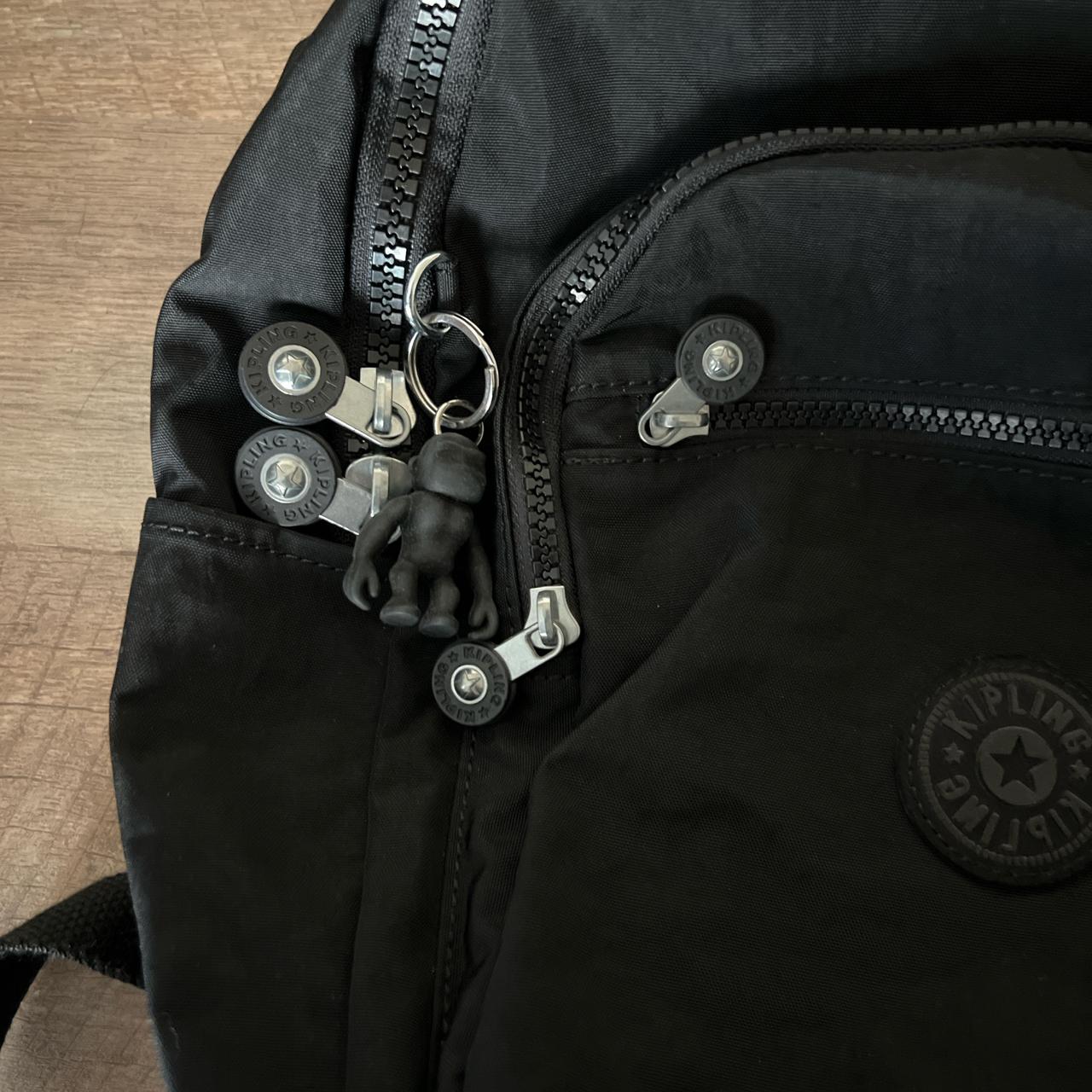 Black medium Kipling backpack in good condition only... - Depop