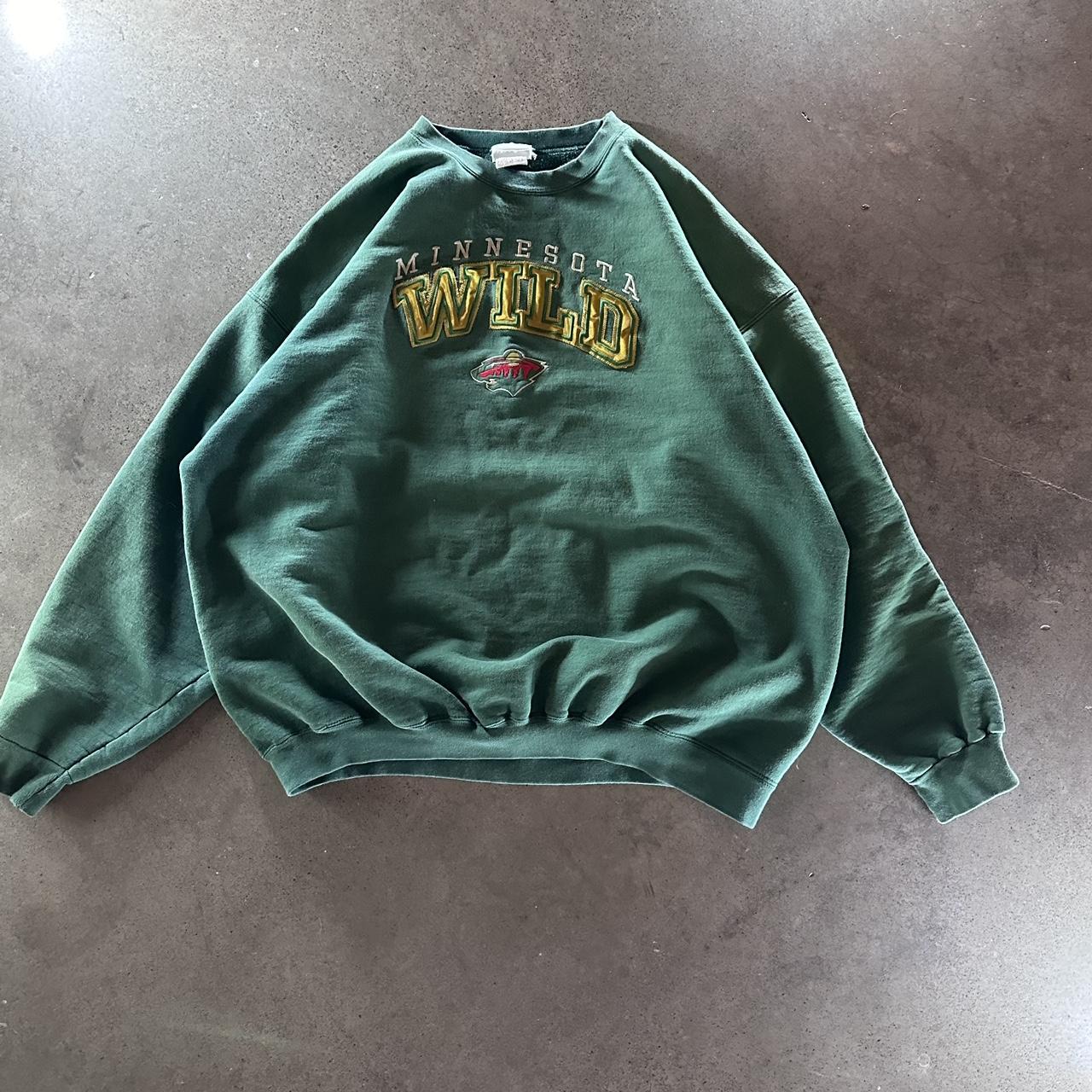 Vtg 90s Minnesota wild hockey sweatshirt - Depop