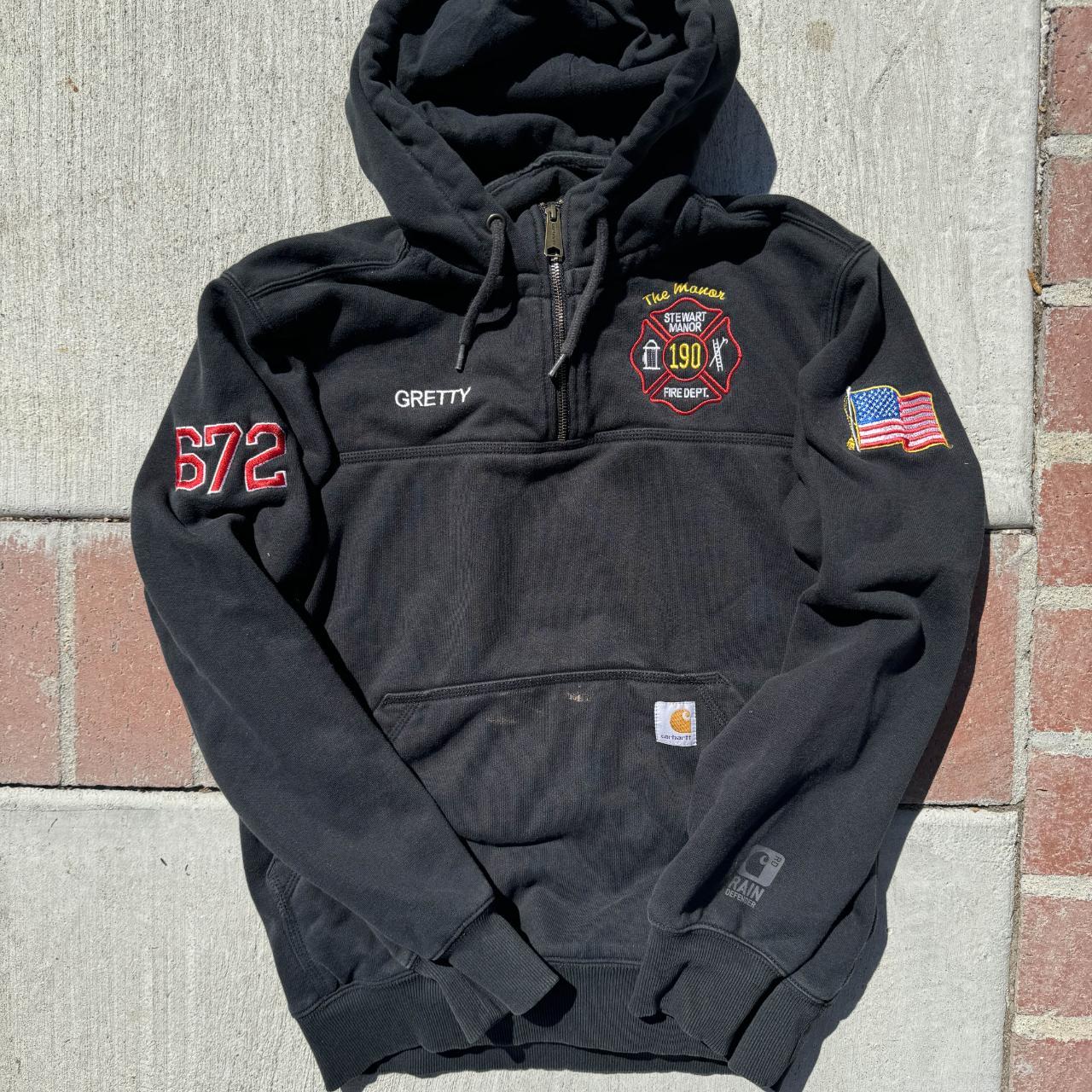 Fire Dept. Carhartt Hoodie #carhartt... - Depop