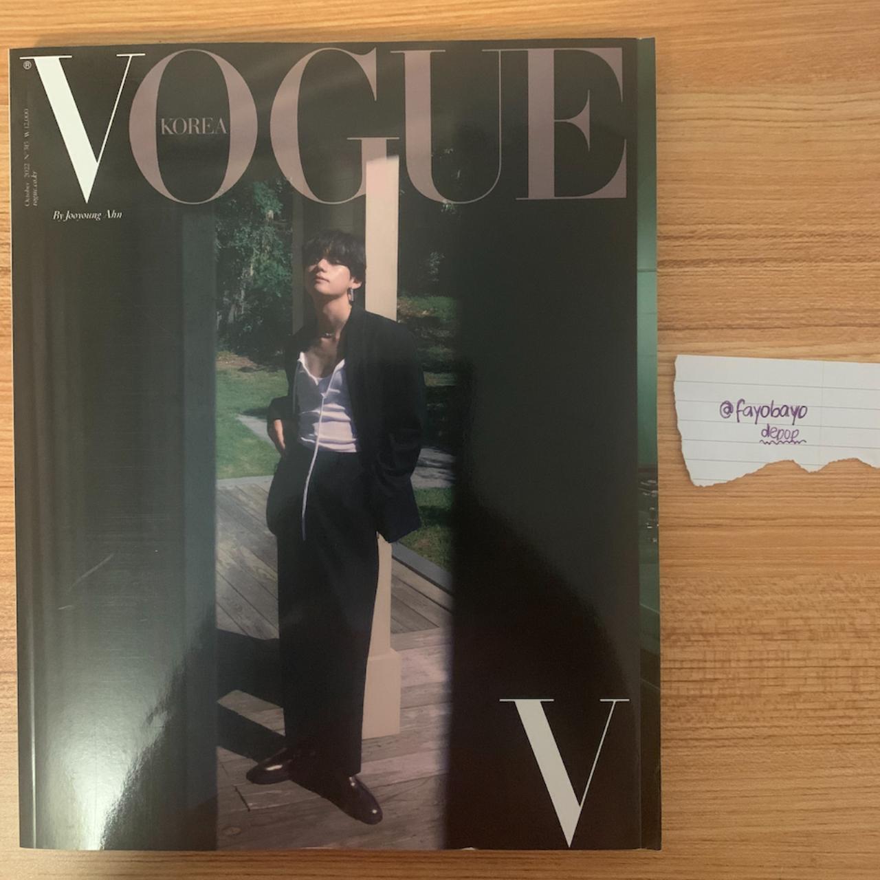 taehyung v of bts vogue magazine for sale!! us only... - Depop