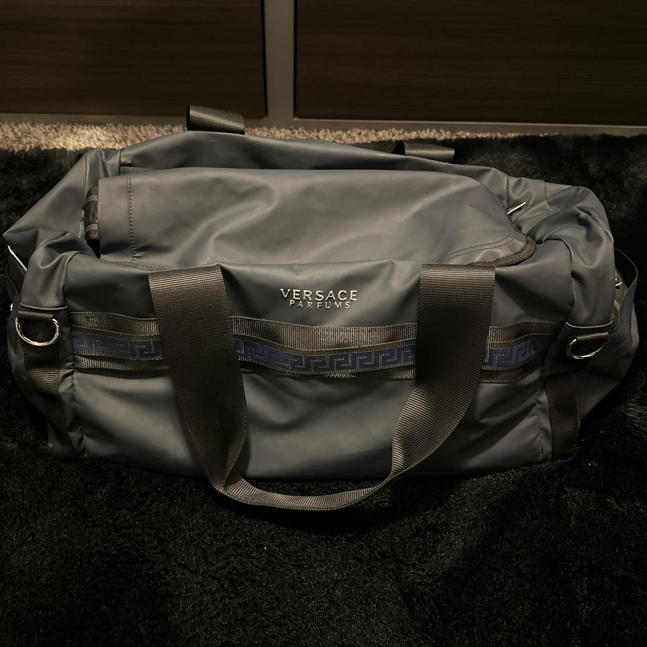 Navy blue Versace duffle bag #travel | Depop