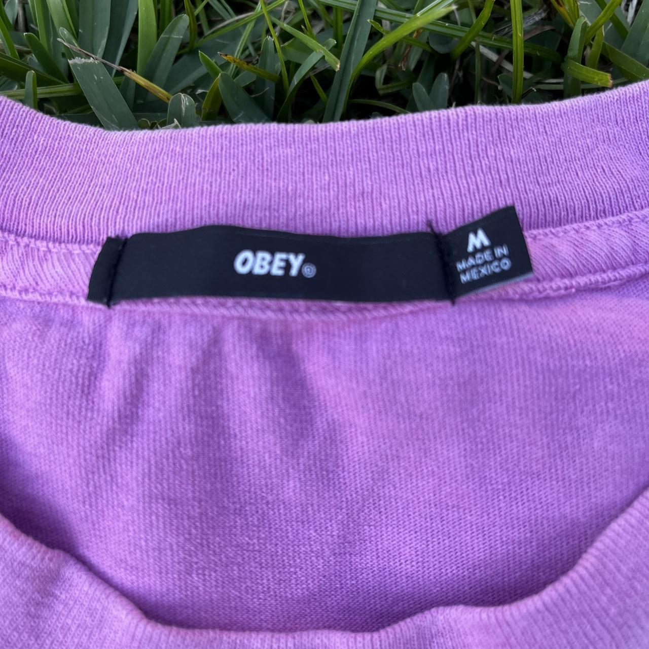 Pink Obey Tee - Depop