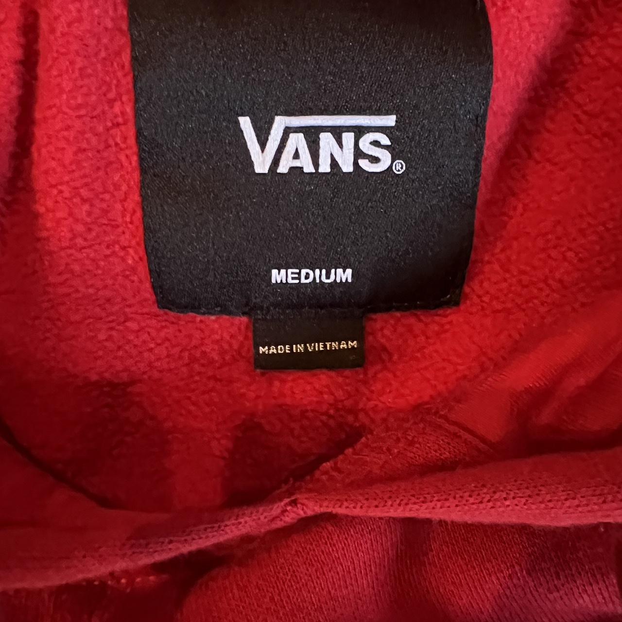 Red VANS Pullover Hoodie Size Medium - Depop