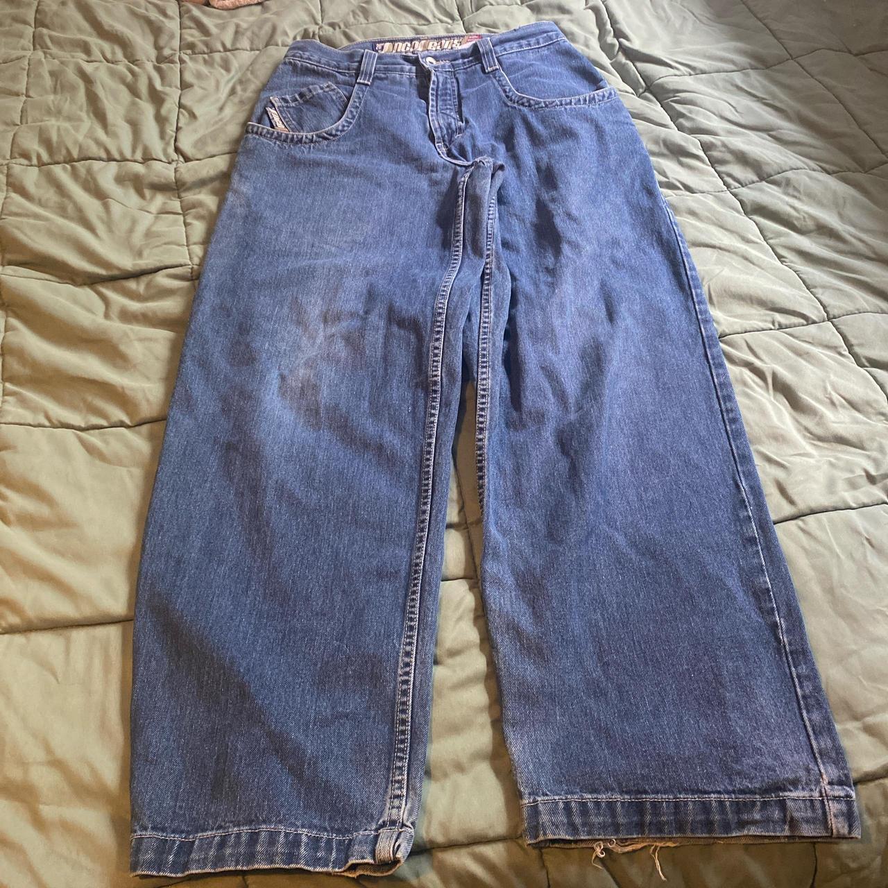 Wide leg jnco jeans low down classic... | Depop