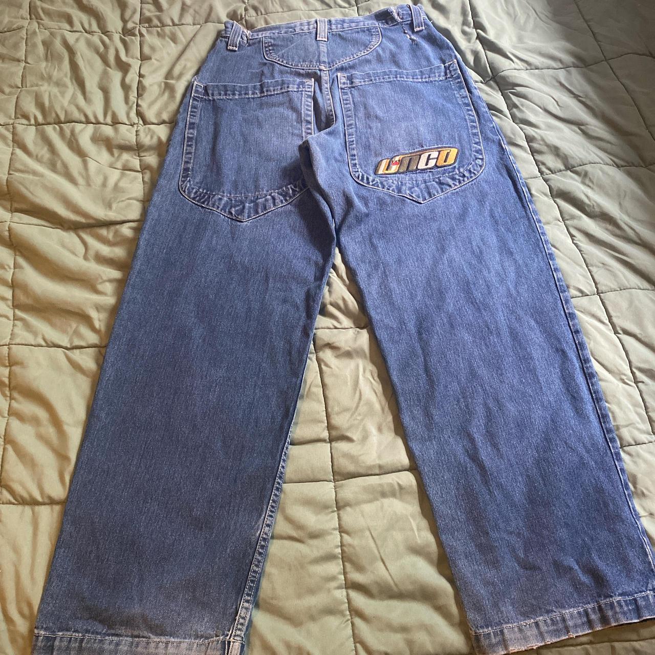 Wide leg jnco jeans low down classic... | Depop