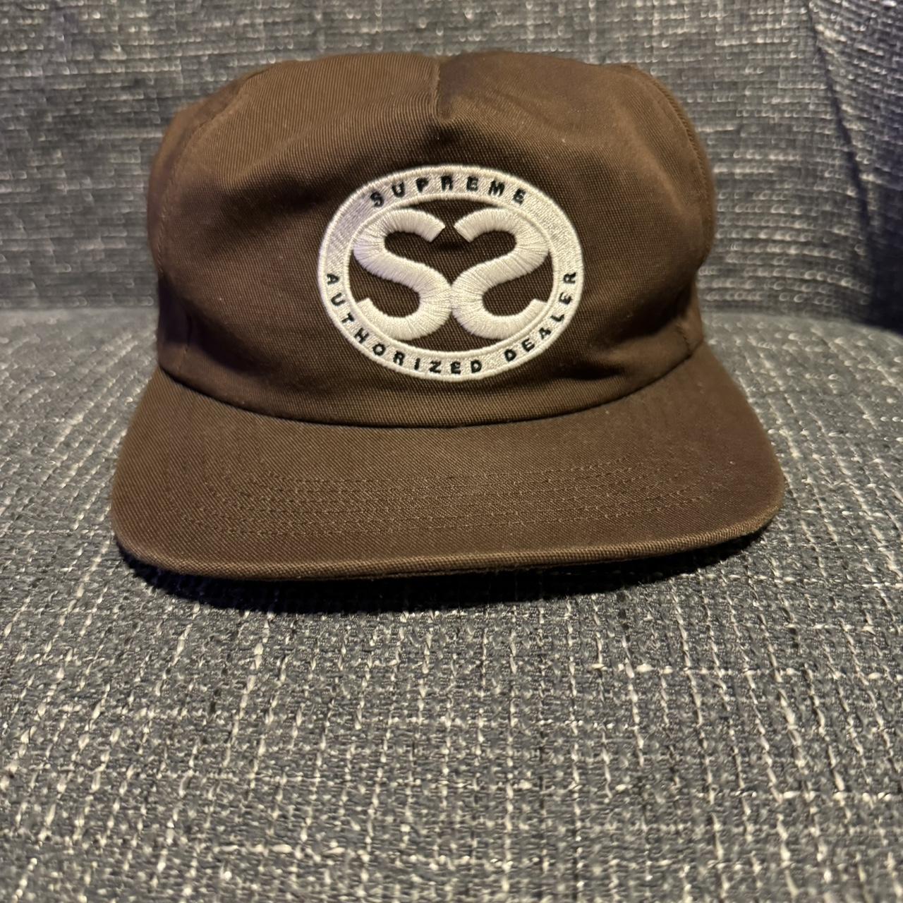 Brown supreme, snapback hat - Depop