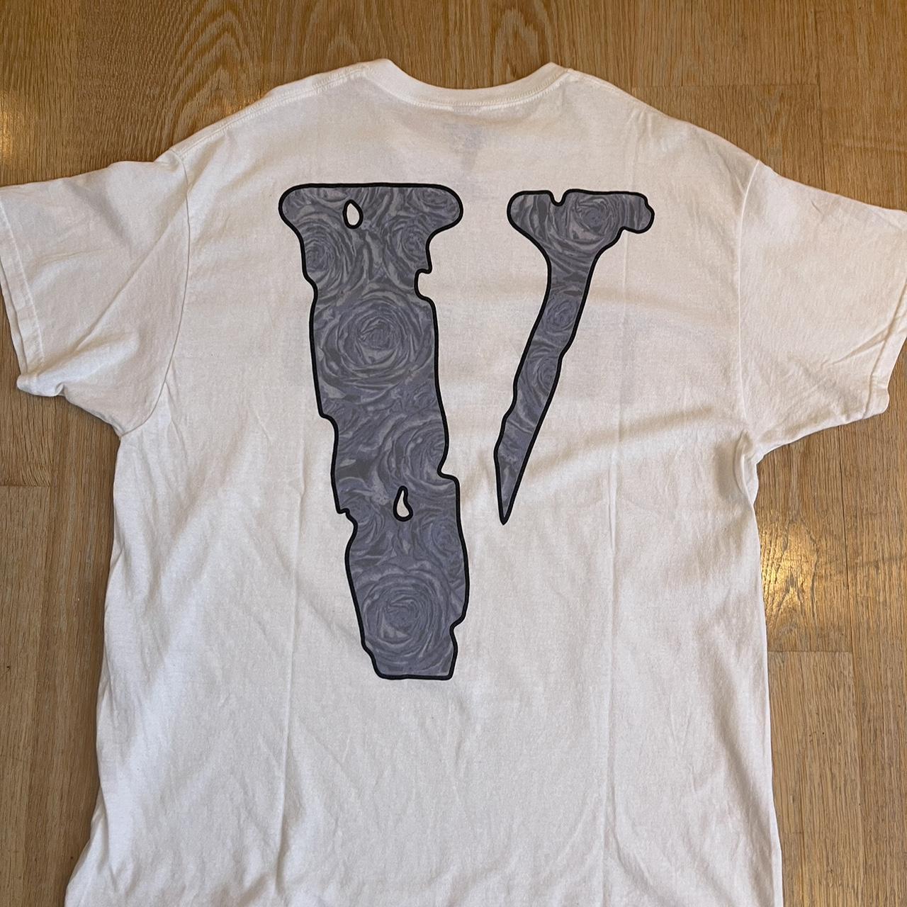 vlone x pop smoke t-shirt worn once for more info... - Depop