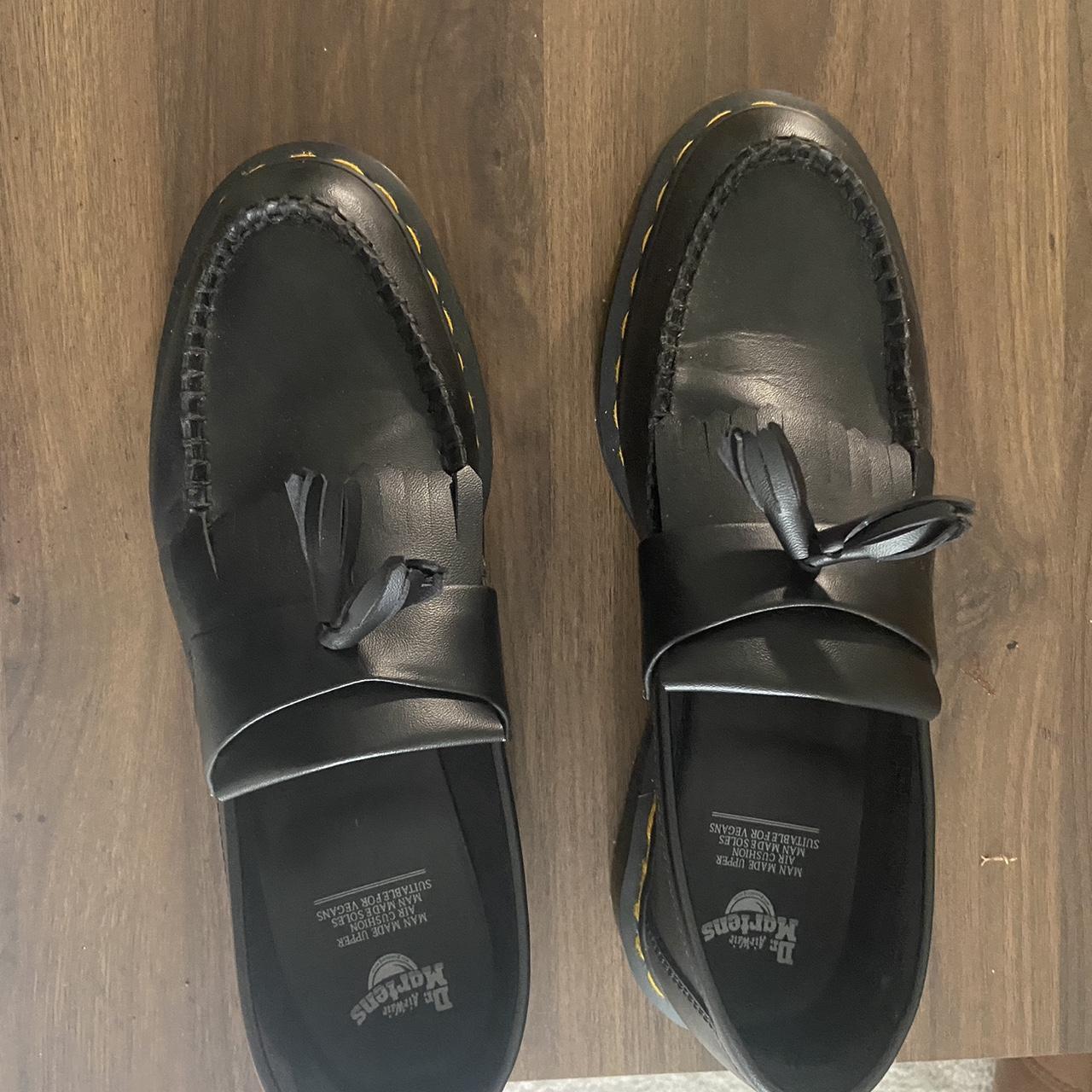 Doc Marten Adrian Loafers Yellow Stitching size 12... - Depop