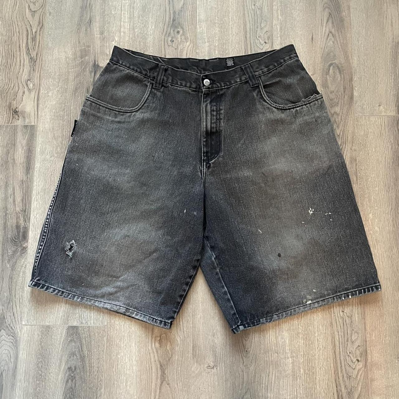 BLACK INTERSTATE JORTS! Price negotiable Y2K... | Depop