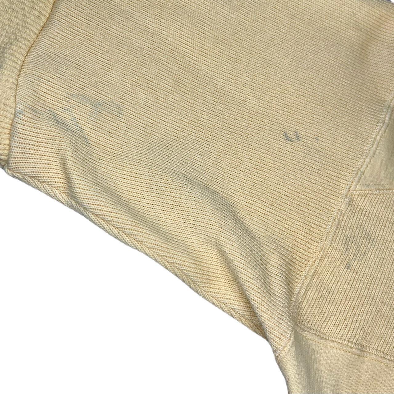 Vintage Axiom polo shirt Cream/Yellow short sleeve... - Depop