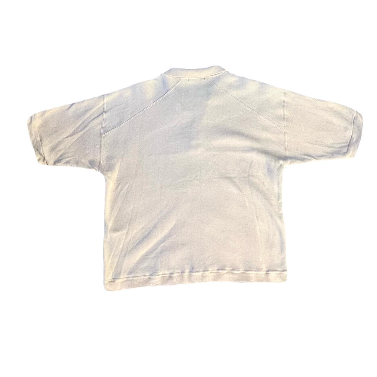 Vintage Axiom polo shirt Cream/Yellow short sleeve... - Depop