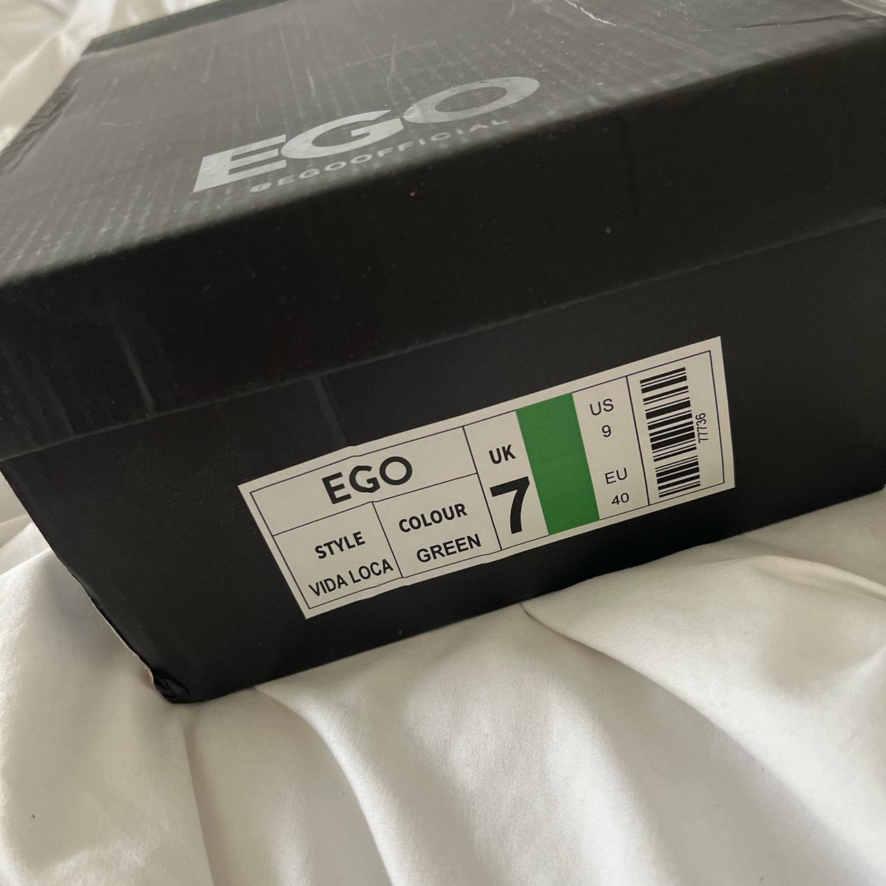 EGO Metallic Green Twisted Platform Heel Brand new... - Depop