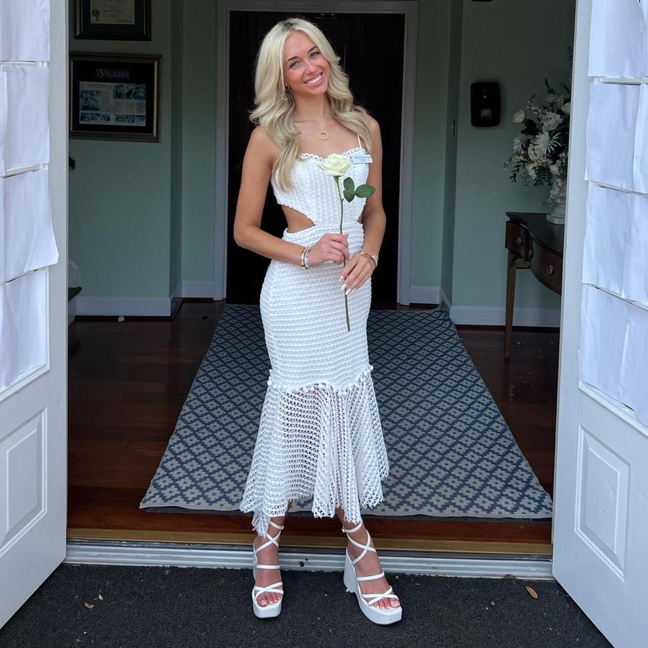 Hello Molly White Midi Dress - Worn once for... - Depop