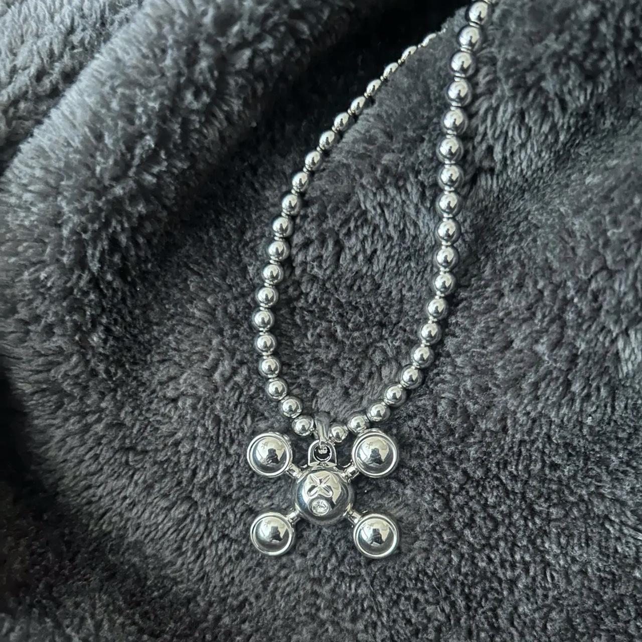 Hip Hop Quad Ball Pendant Necklace Stainless Steel... | Depop