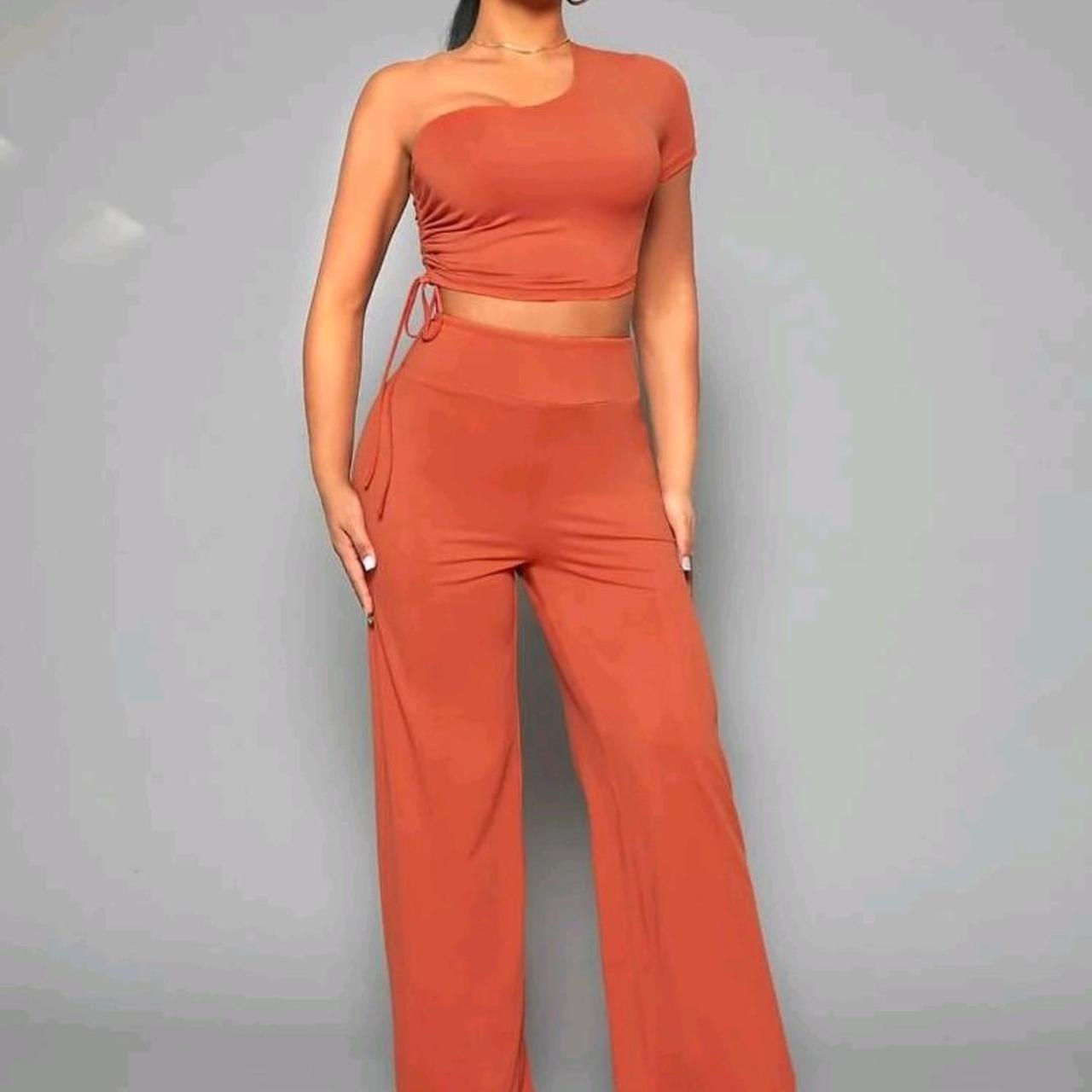 SHEIN SXY One Shoulder Drawstring Side Crop Top &... - Depop