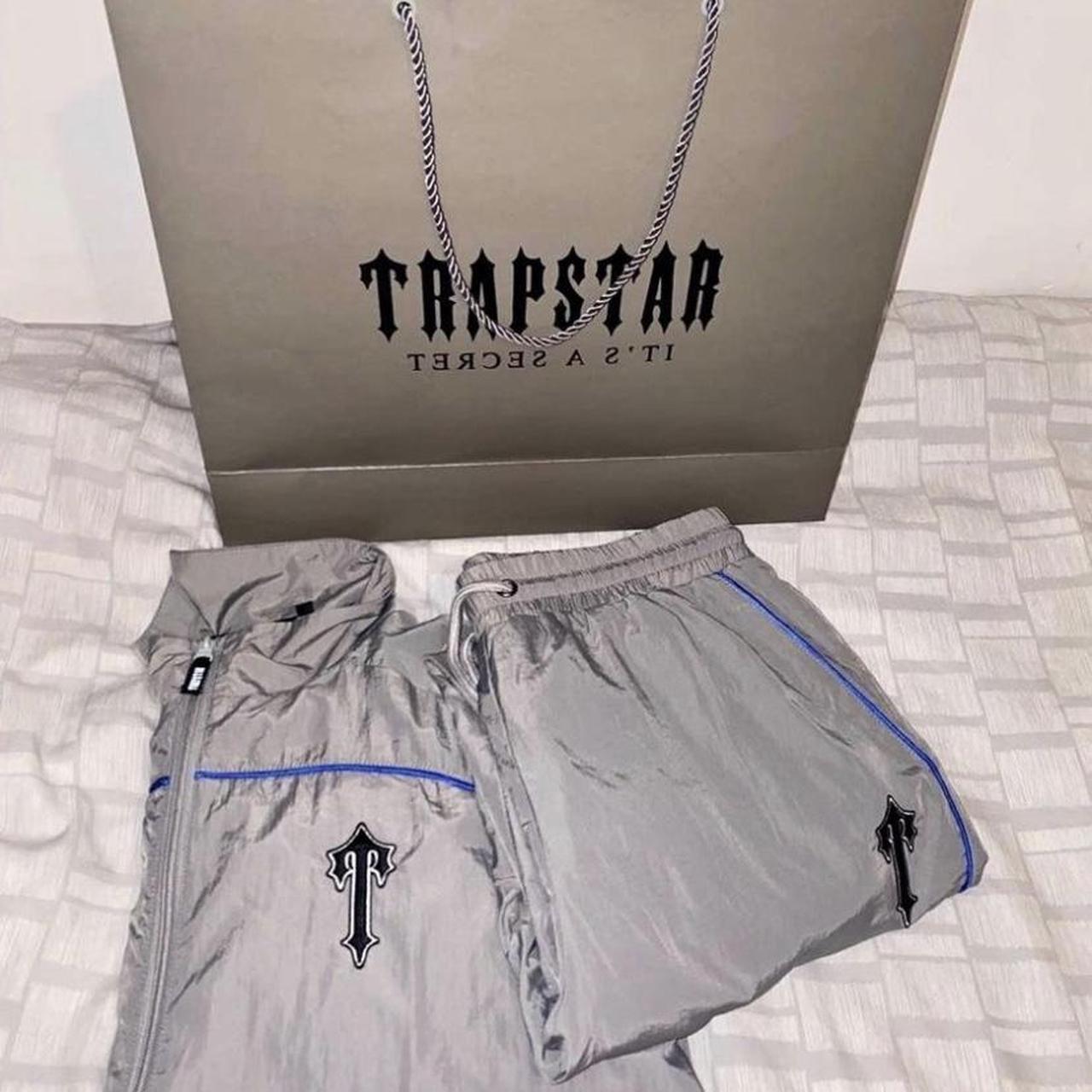 Silky Grey TrapStar TrackSuit Never Been Put On... - Depop