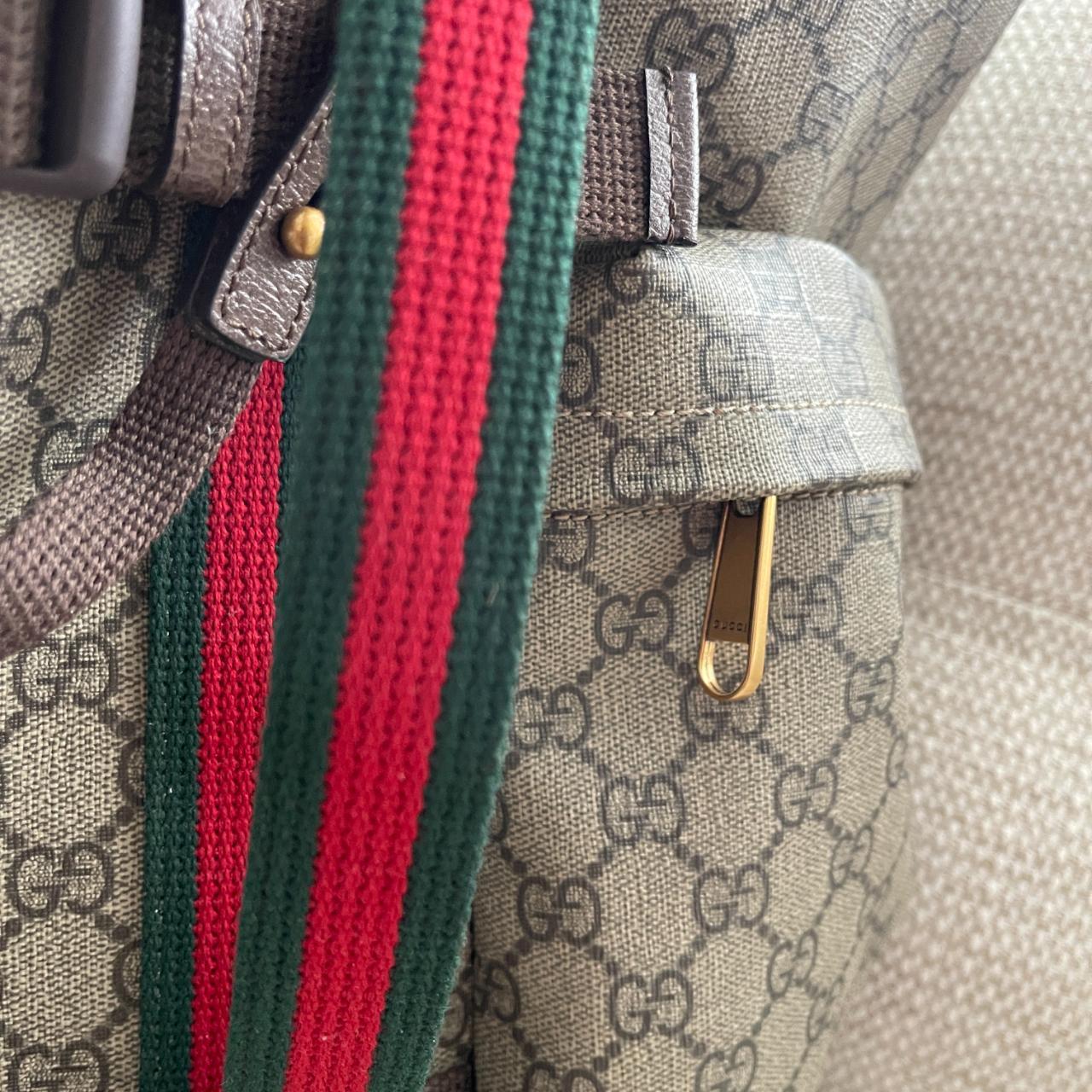 GUCCI GG Skateboard Backpack with Web Beige and... - Depop