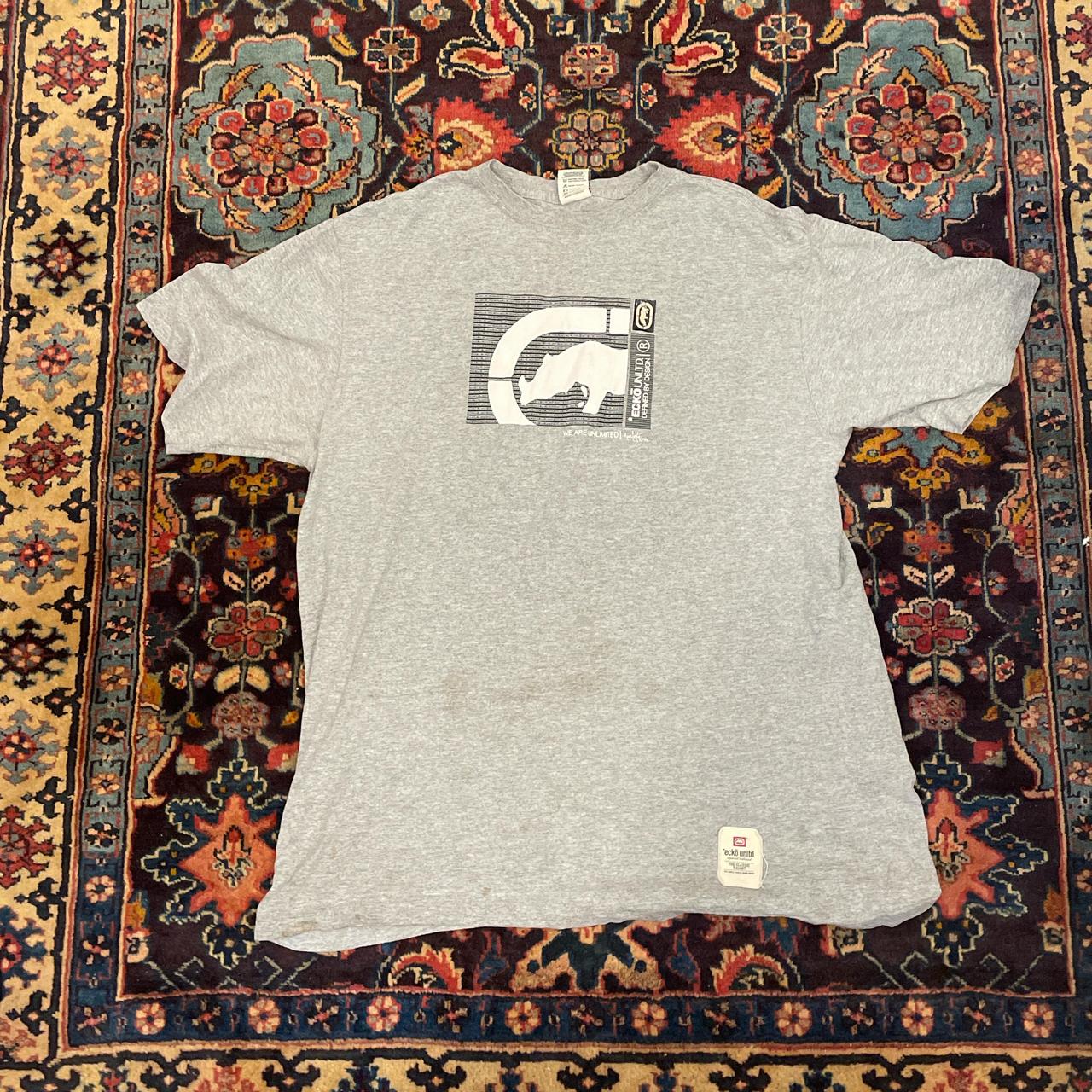 ecko untld grey rhino shirt men’s medium #skater... - Depop