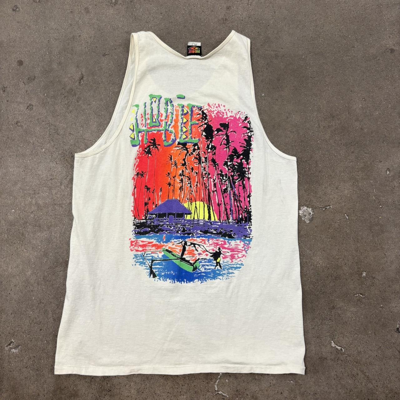 80s Hawaiian surf tank top • Flaws visible in pics... | Depop