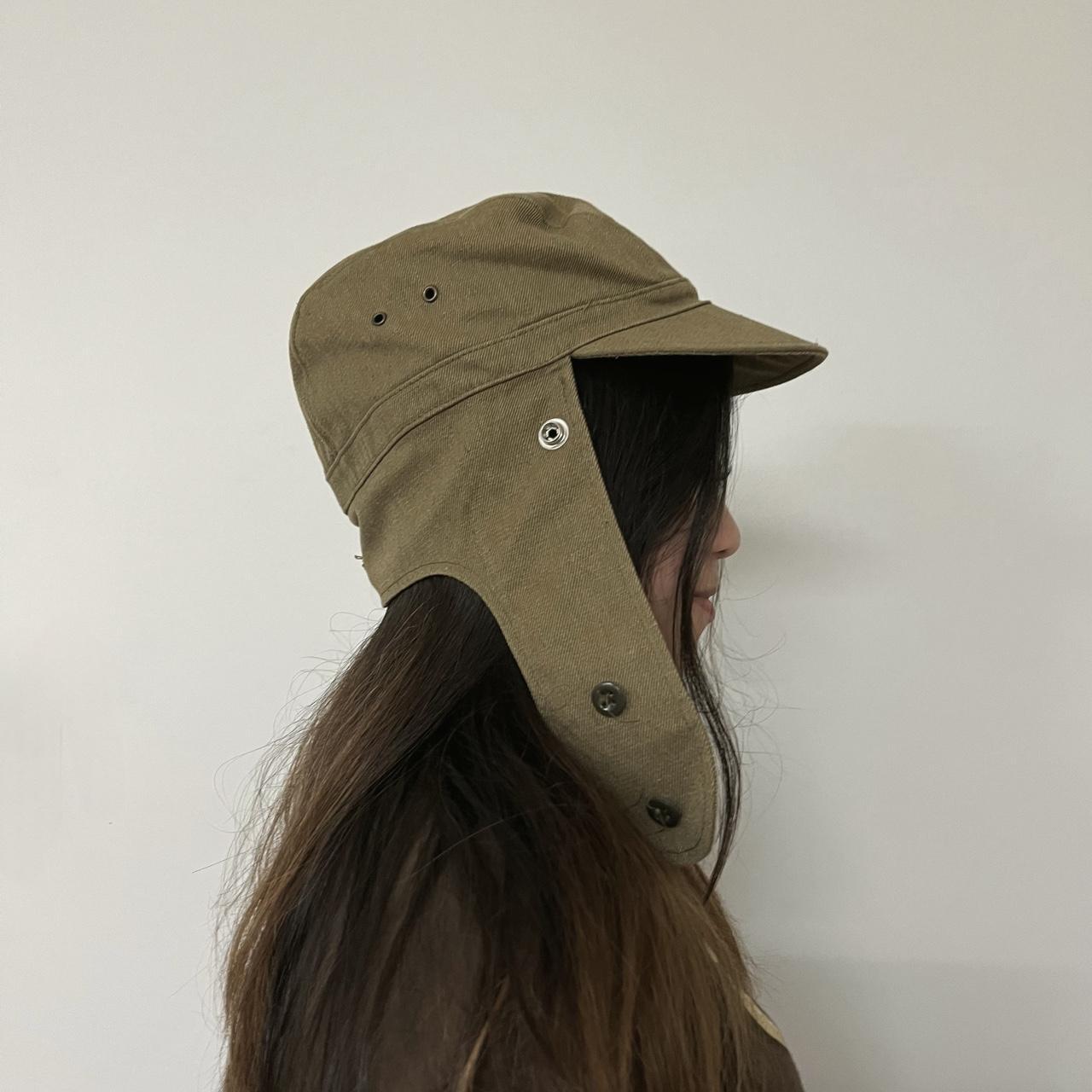vintage green army trapper hat ⍟size osfa ⍟... - Depop