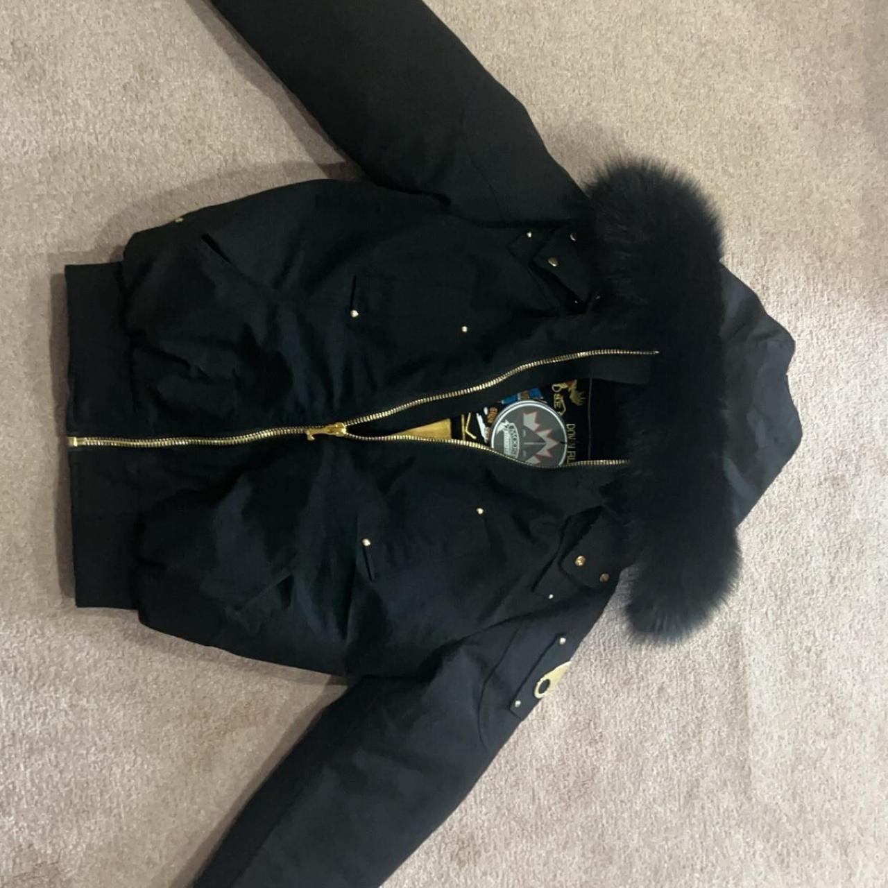 MOOSE KNUCKLES BLACK BALLISTIC BOMBER - Gold/Black... - Depop