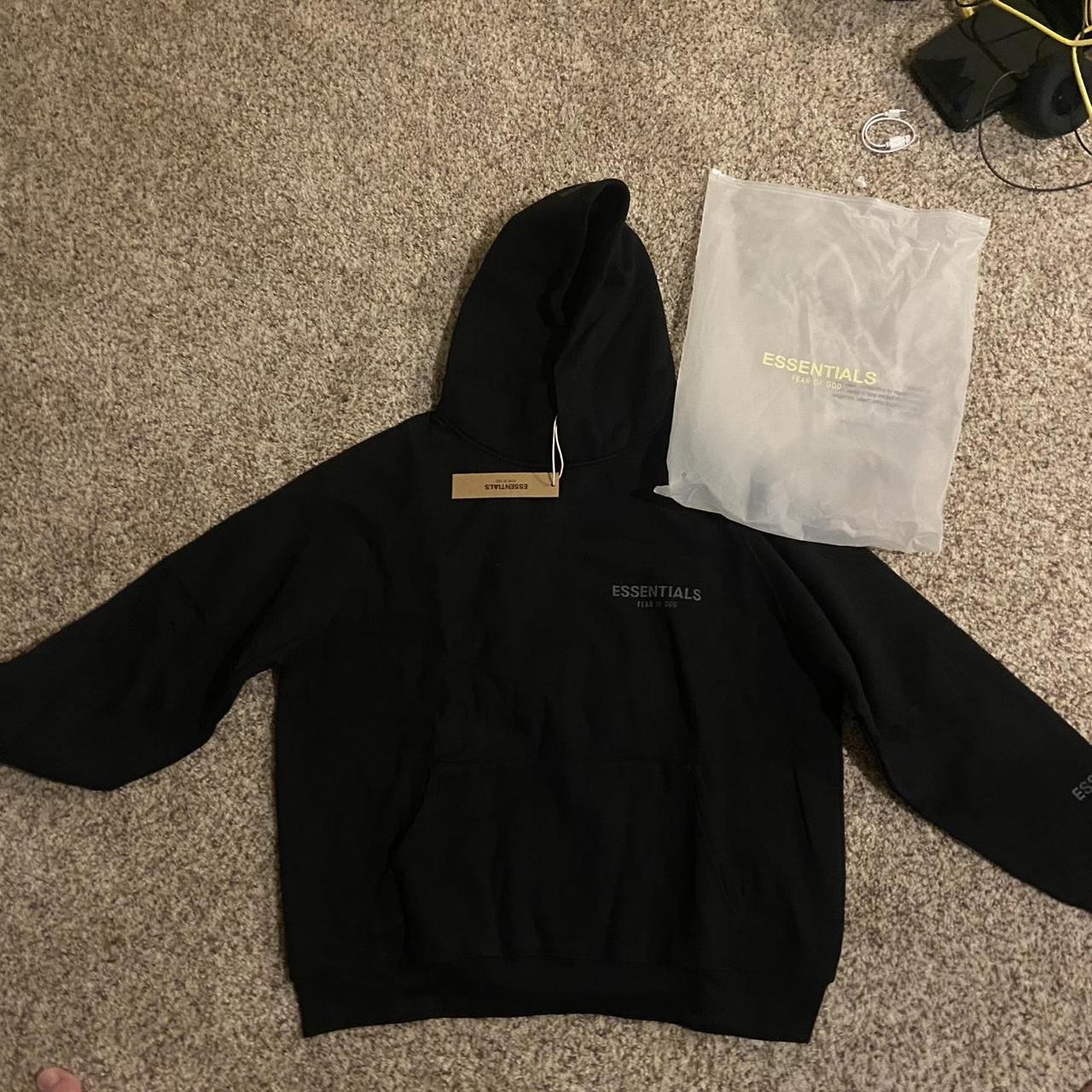 Large Essentials Hoodie - Depop