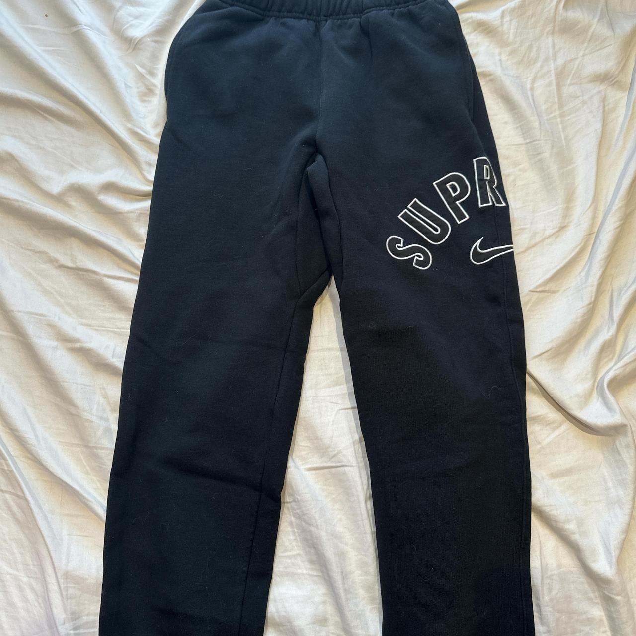 Black Nike-supreme sweatpants, bought for 250 - Depop